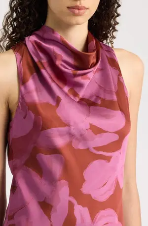 Sam Edelman Floral Cowl Neck Maxi Dress