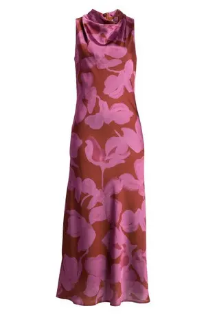 Sam Edelman Floral Cowl Neck Maxi Dress