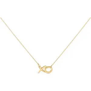 HAUS OF BRILLIANCE Gold Vermeil Diamond Accent "xo" Necklace - Silver