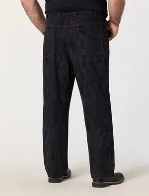TRUE NATION BY DXL Big & Tall Ink Wash Loose-fit Jeans