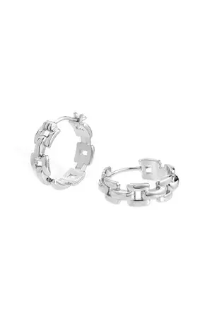 RETRO CHIC Rome Chain Earrings Silver