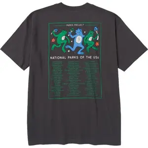 PARKS PROJECT Great Outdoors Dancin' Frogs Checklist T-shirt - Vintage Black