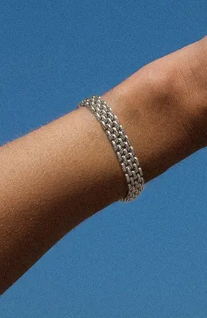 RETRO CHIC Rome Chain Large Bracelet - Silver