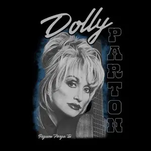 DOLLY PARTON Guitar Portrait Short Sleeve T-shirt