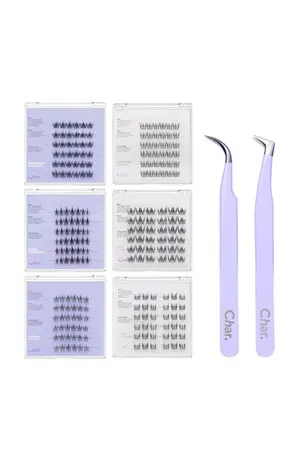CHAR COSMETICS Dreaming Bunny And Pixie Paw Pre-glued Reusable Lashes With 90 Degree And Curved Tweezer - Black