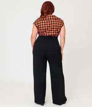 Unique Vintage Lace Up High Waist Trousers
