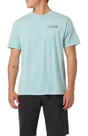 O'Neill Cubed Logo Cotton Graphic T-shirt - Agate Green