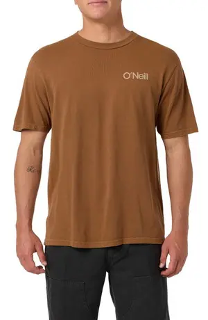 O'Neill Cubed Logo Cotton Graphic T-shirt - Toffee