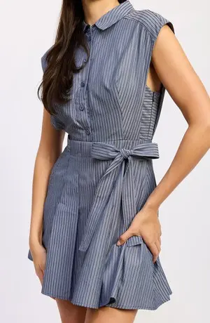 EN SAISON Joanne Cap Sleeve Mini Shirtdress