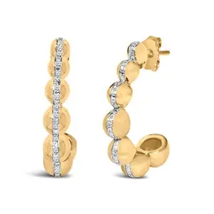 HAUS OF BRILLIANCE Gold Vermeil Diamond Accent Bold Earring
