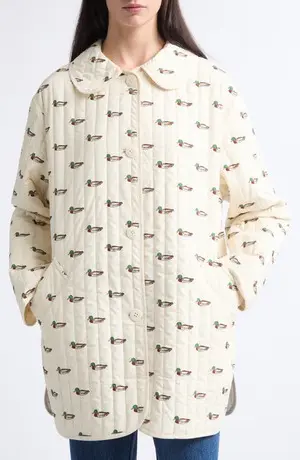 TANNER FLETCHER Arnie Mallard Print Quilted Jacket