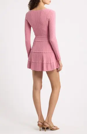 LoveShackFancy Lunelle Cable Knit Minidress