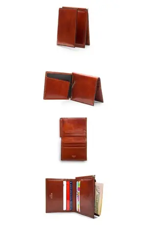 Bosca Leather Money Clip Wallet