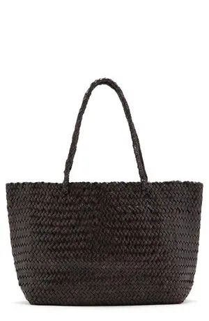 Mango Braided Woven Shopper Bag At Nordstrom Chocolate