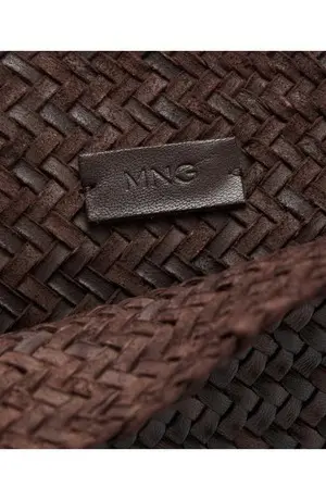 Mango Braided Woven Shopper Bag