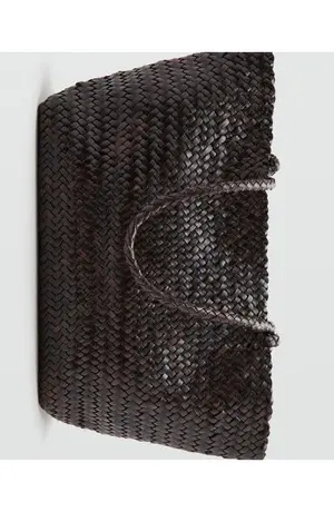 Mango Braided Woven Shopper Bag