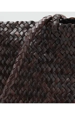 Mango Braided Woven Shopper Bag