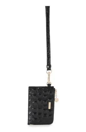 Brahmin Esther Croc Embossed Leather Pouch - Black