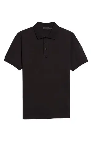 Moncler Cotton Piqué Polo - Black