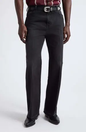 Amiri Ma Fit Raw Hem Bootcut Jeans - Vintage Black