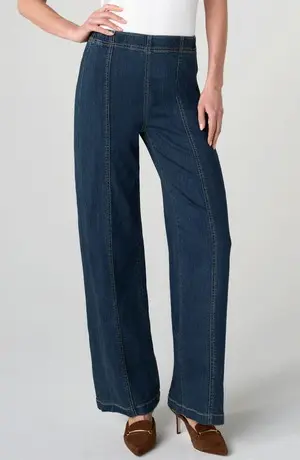 LIVERPOOL High Waist Seam Detail Wide Leg Jeans - Crosswind