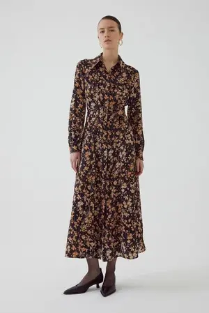 EXQUISE Floral Print Regular Maxi Dress