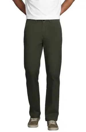 LANDS' END Knockabout Comfort Waist Classic Straight Fit Chino Pant - Forest Moss