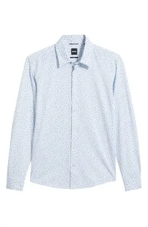 BOSS Roan Performance Slim Fit Print Shirt
