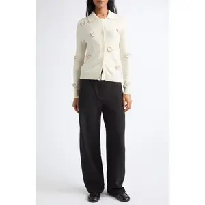 Stine Goya Sharp Pleat Wide Leg Pants - Black