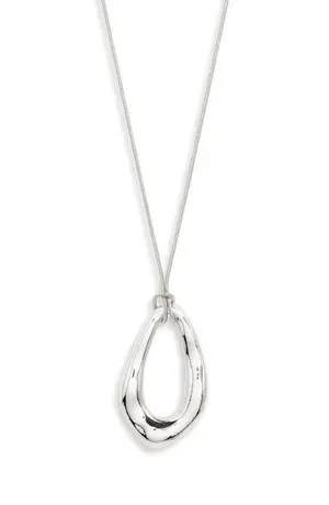 Nordstrom Free Form Pendant Necklace Silver