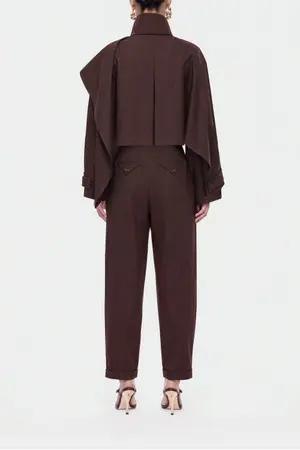 NOCTURNE Stand Collar Trench Coat