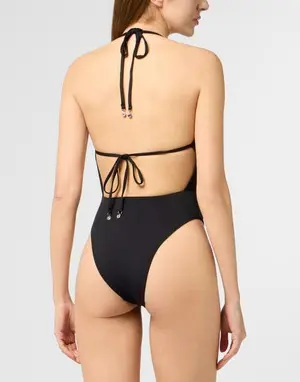 Philipp Plein Monokini Monogram Strass