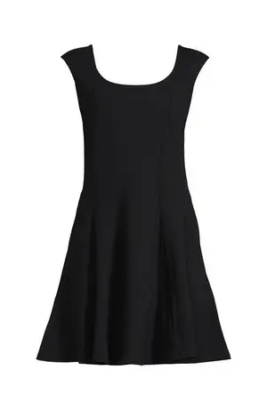 LANDS' END Starfish Scoop Neck Sleeveless Mini Dress - Black