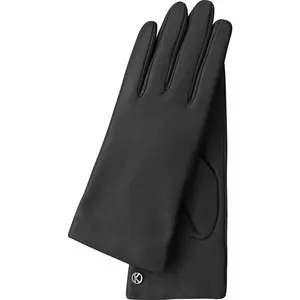KESSLER Extra Long Premium Lamb Leather Touchscreen Gloves Style With Cashmere Lining - Black