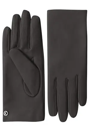 KESSLER Extra Long Premium Lamb Leather Touchscreen Gloves Style With Cashmere Lining - Black