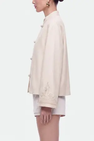 NOCTURNE Embroidery Detail Oversized Jacket