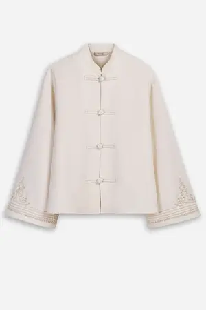 NOCTURNE Embroidery Detail Oversized Jacket