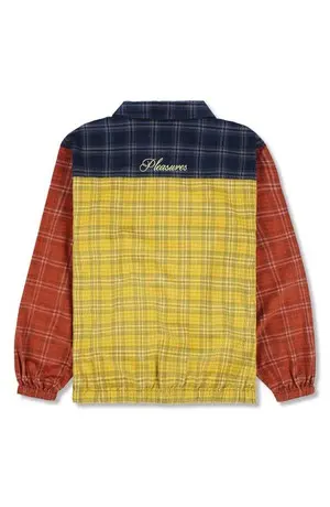 PLEASURES Colorblock Check Cotton Corduroy Shirt