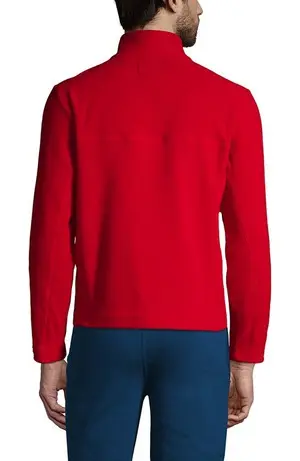 LANDS' END Anyweather Fleece Quarter Zip Pullover - Rich Red