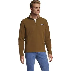LANDS' END Anyweather Fleece Quarter Zip Pullover - Warm Bronze