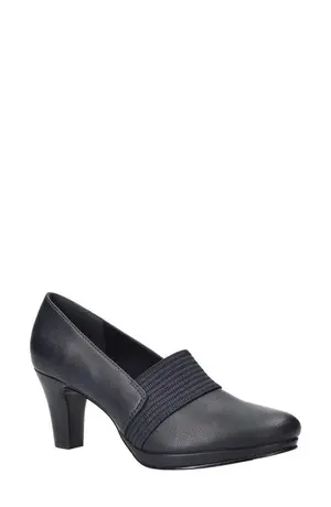 EASY WORKS BY EASY STREET Donya Faux Leather Pump Navy