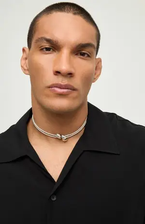 UNODE50 Tone Beaded Necklace With Drop Detail