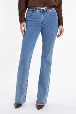 THE NOLI SHOP Aria Flare Jean - Medium Blue