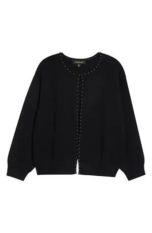 SUGARLIPS Dome Rivet Crewneck Cardigan