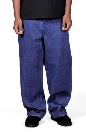 PLEASURES Spray Formula Baggy Jeans - Blue