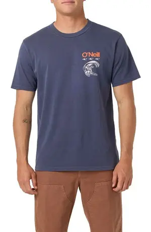 O'Neill Og Reform Vintage Cotton Graphic T-shirt - Nightshadow Blue