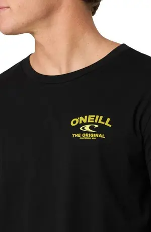 O'Neill Scholar Long Sleeve Cotton Graphic T-shirt - Black