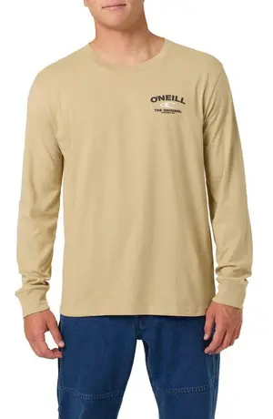 O'Neill Scholar Long Sleeve Cotton Graphic T-shirt - Twill