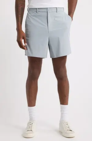 Lacoste Straight Fit Stretch Bermuda Shorts - Shell Grey