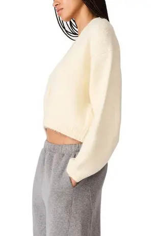 Steve Madden Mica Cropped Cardigan - Cream